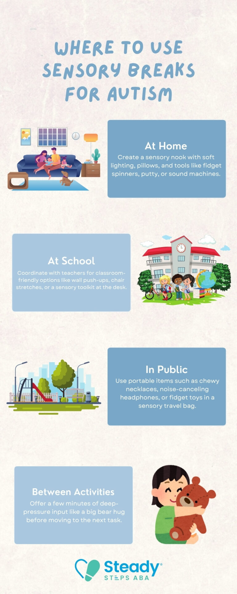 Sensory Breaks for Autism: Ideas and Activities - Steady Steps ABA